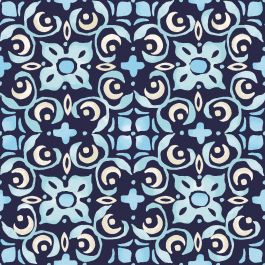 Acolchado Capitonado Zara Mosaico Azul Marino | Parisina