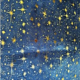 Organza Estrellas Liso Azul Rey | Parisina