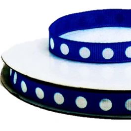 Listón Popotillo Lunares Azul Rey | Mercería Parisina
