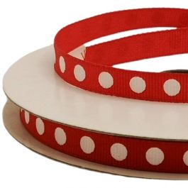 Listón Popotillo Lunares Rojo | Mercería Parisina