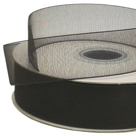 Listón De Organza Liso Negro #5 | Mercería Parisina