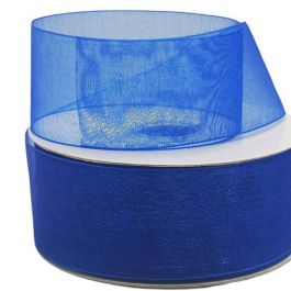 Listón De Organza Liso Azul Rey #9 | Mercería Parisina