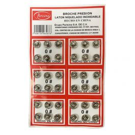 Broche De Presión Plata #0 | Mercería Parisina