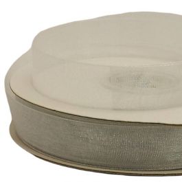 Listón De Organza Liso Plata #3 | Mercería Parisina