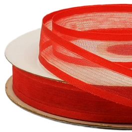 Listón de Organza Satín Liso Rojo #3 | Mercería Parisina