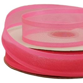 Listón de Organza Satín Liso Rosa #5 | Mercería Parisina