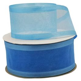 Listón de Organza Satín Liso Azul Cielo #12 | Mercería Parisina