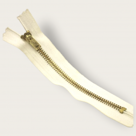 Cierre Metálico Reforzado Blanco 18 cm | Mercería Parisina