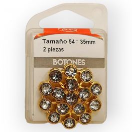 Botones en Cajita 35 mm Oro-Diamante Mod.1413581B | Mercería Parisina