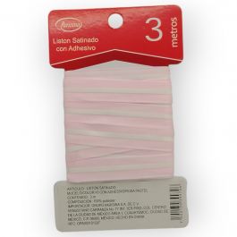 Listón Satinado con Adhesivo Rosa Pastel #3 | Mercería y Manualidades ...