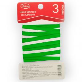 Listón Satinado con Adhesivo Verde Bandera #5 | Mercería y Manualidades ...