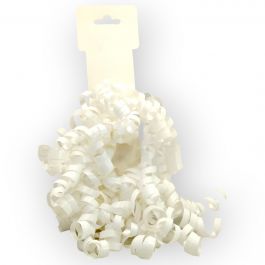 Moño para Regalo c/ adhesivo Liston Curly Blanco Iris | Mercería y ...