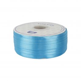 Listón Satinado Liso Azul Turquesa #9 | Mercería Parisina