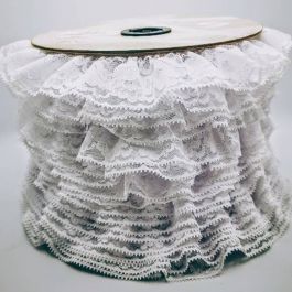 Encaje Valenciano Plisado #4 Ancho | Mercería Parisina