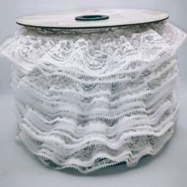 Encaje Valenciano Plisado #8 Ancho | Mercería Parisina