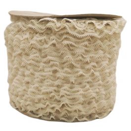 Encaje Valenciano Plisado #3 H165124 Hueso 2 Cm | Mercería Parisina