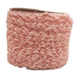 Encaje Valenciano Plisado #3 H165124 Rosa 2 Cm | Mercería Parisina