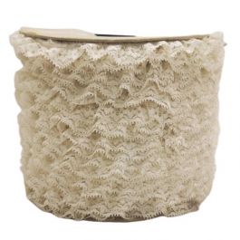 Encaje Valenciano Plisado #4 R163051 Hueso 3 Cm | Mercería Parisina