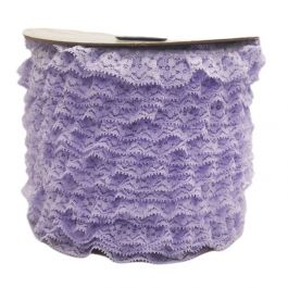 Encaje Valenciano Plisado #4 R163051 Lila 3 Cm | Mercería Parisina