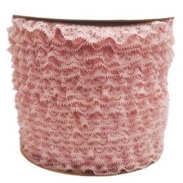 Encaje Valenciano Plisado #4 R163051 Rosa 3 Cm | Mercería Parisina