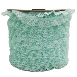 Encaje Valenciano Plisado #4 R163051 Agua 3 Cm | Mercería Parisina