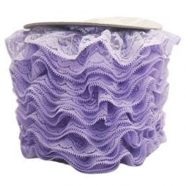 Encaje Valenciano Plisado #4 H165181 Lila 4.5 Cm | Mercería Parisina