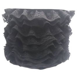 Encaje Valenciano Plisado #4 H165181 Negro 4.5 Cm | Mercería Parisina