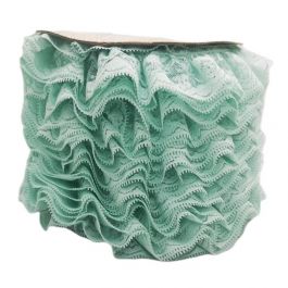 Encaje Valenciano Plisado #4 H165181 Agua 4.5 Cm | Mercería Parisina