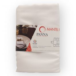 Mantel Decorativo Rectangular Tergal Liso Blanco Grande | Hogar Parisina