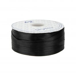 Listón Satinado Liso Negro #3 | Mercería Parisina