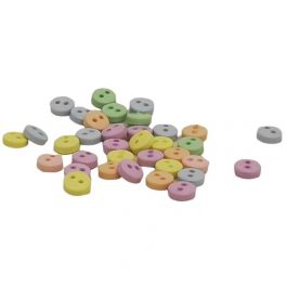 Botones Decorativos Mini Redondos Color Pastel | Mercería Parisina
